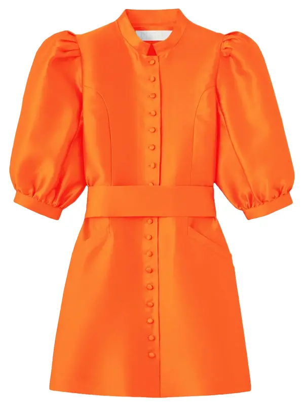 DESTREE Amoako Satin-finish Mini Dress - Orange