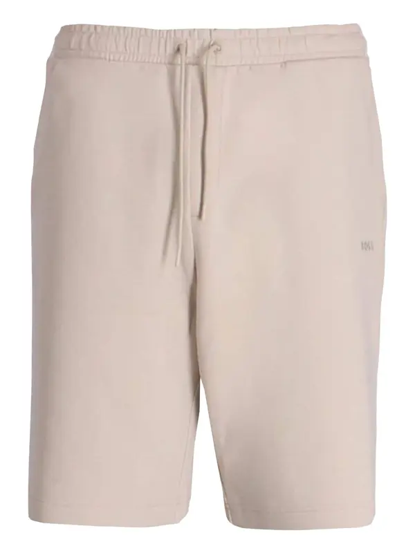 Hugo Boss Rubberised-logo Track Shorts - Neutrals