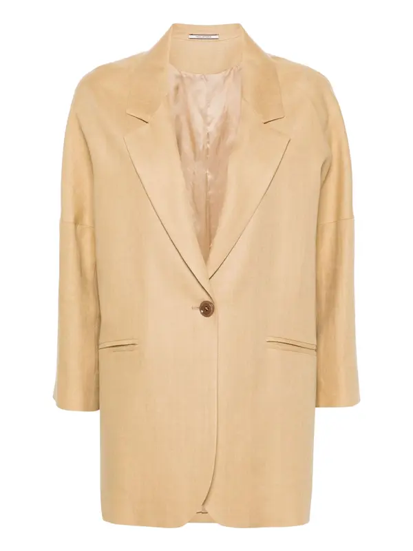 Tagliatore Single-breasted Linen Blazer - Neutrals