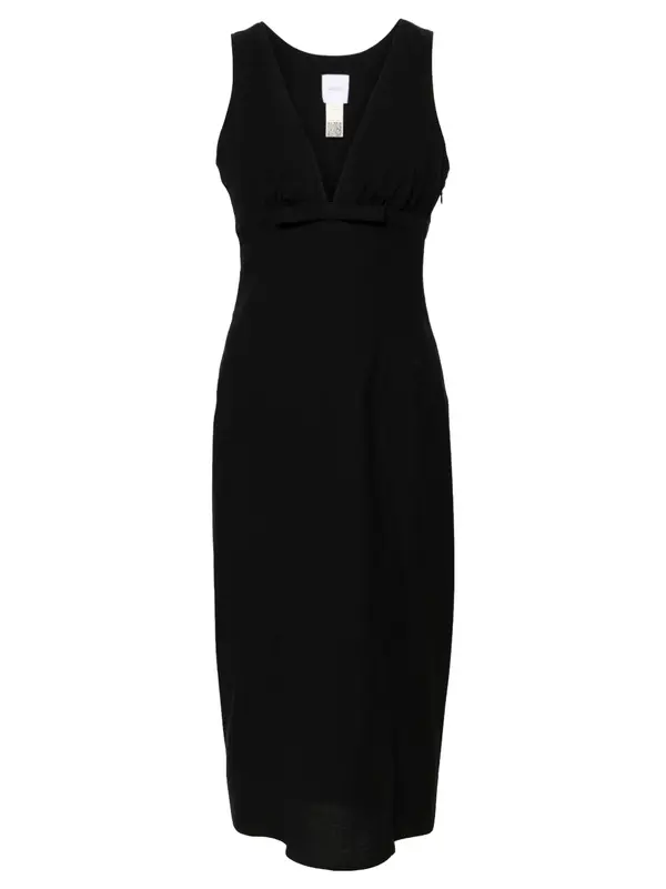 Patou Bow-detail Midi Dress - Black