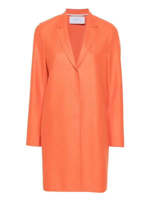 Harris Wharf London Cocoon Wool Coat - Orange