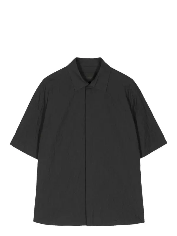 Neil Barrett Crinkled Cotton Shirt - Black