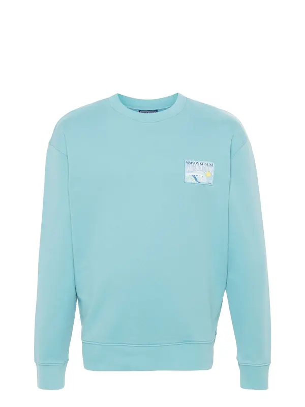 Maison Kitsuné X Vilebrequin Cotton Sweatshirt - Blue