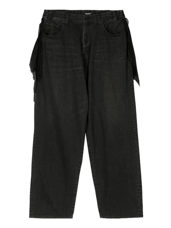 UNDERCOVERISM Low-rise Wide-leg Jeans - Black