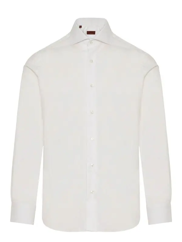 BARBA NAPOLI Spread Collar Shirt - White