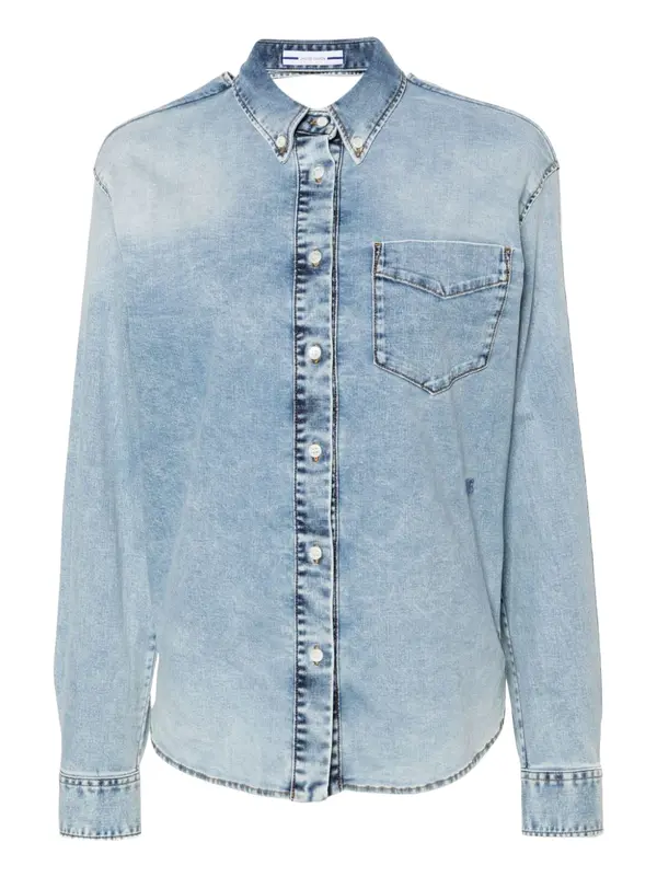 Jacob Cohen Twisted Denim Shirt - Blue