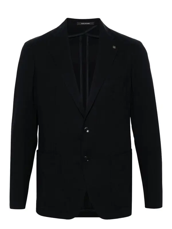 Tagliatore Notched-lapels Single-breasted Blazer - Blue