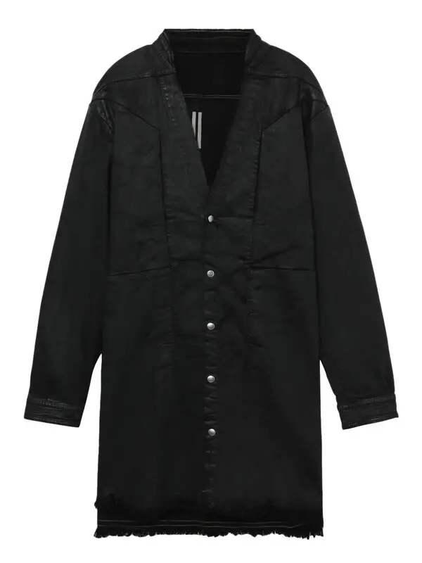 Rick Owens Jumbo Coated-finish Shirt - Black