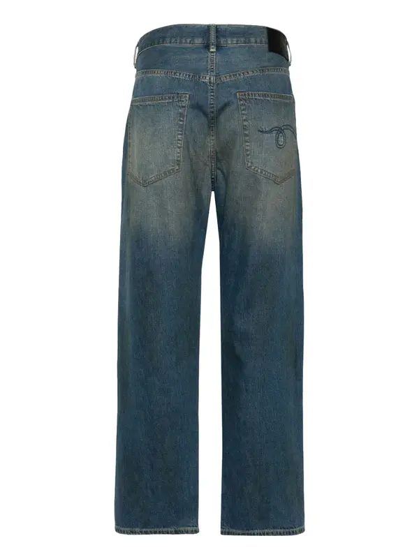 R13 Washed Straight-leg Jeans - Blue