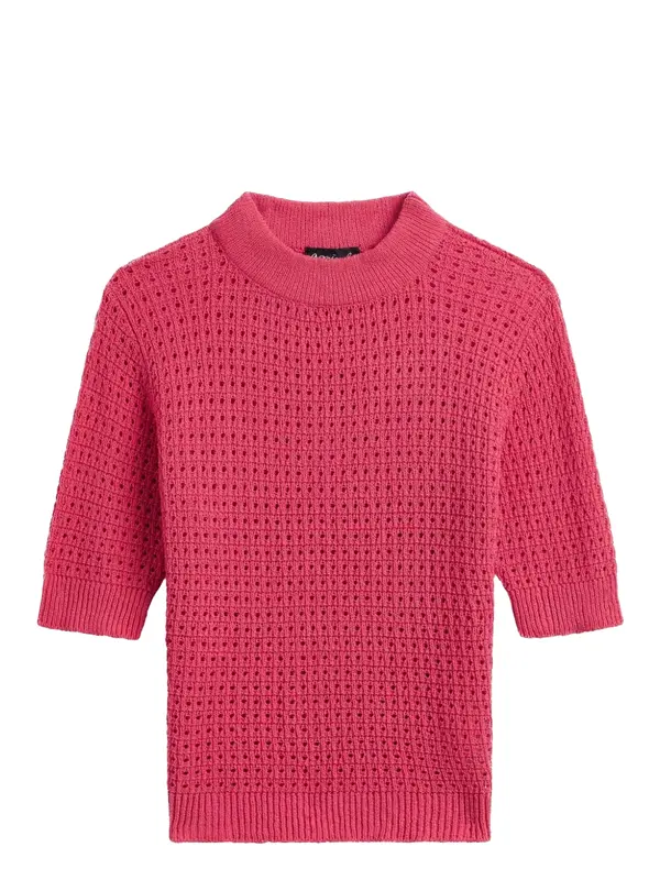 AGNÈS B. Biscotte Open-knit Top - Red