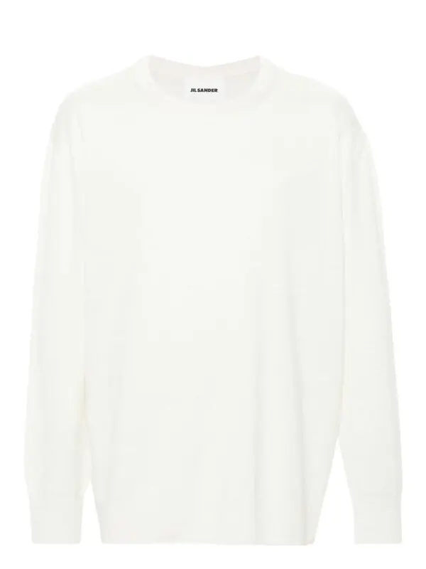 JIL SANDER Fine-ribbed Wool Jumper - Neutrals