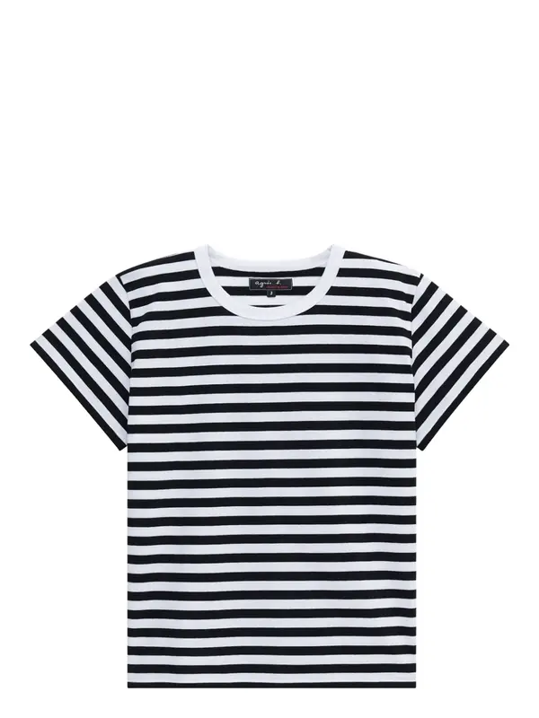 AGNÈS B. Striped Cotton T-shirt - Black