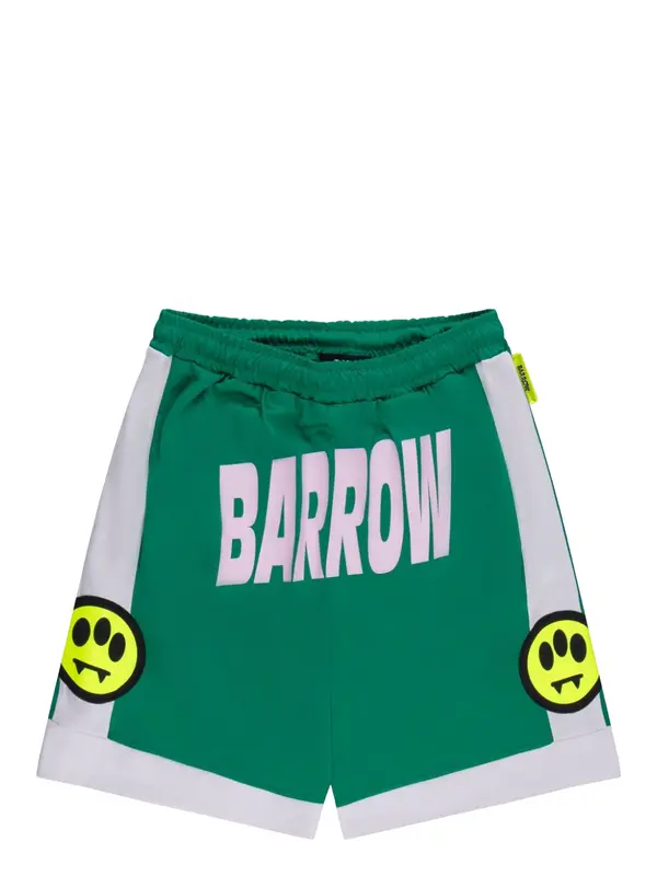 BARROW Logo-print Track Shorts - Green