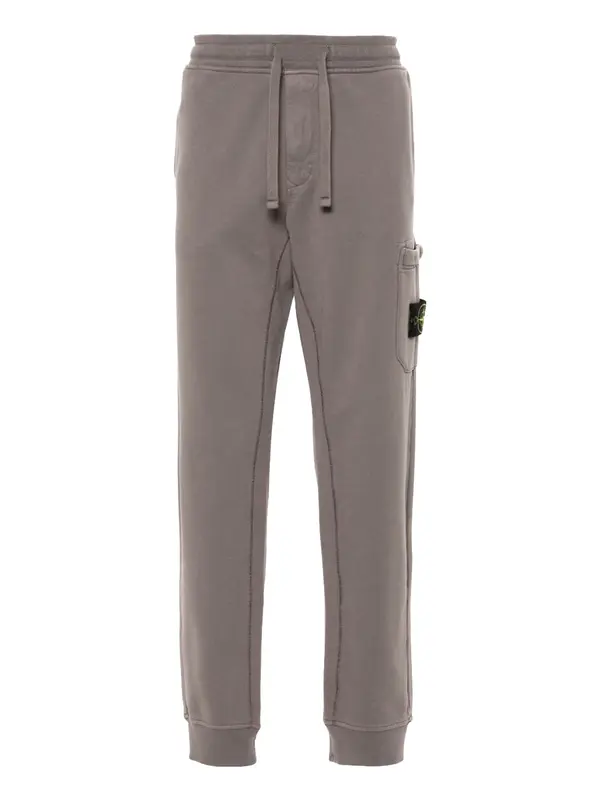 Stone Island Compass Cotton Track Pants - Grey