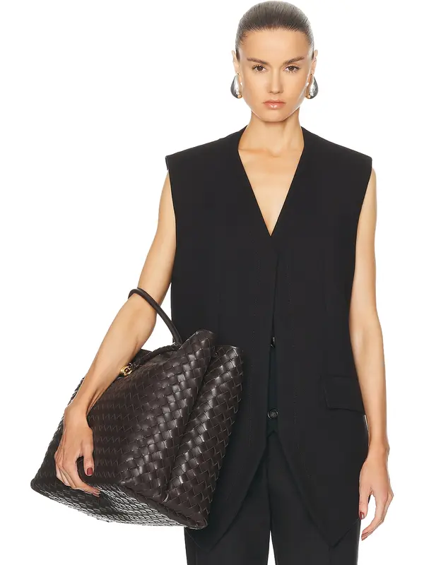 Bottega Veneta Blazer Vest - Fondant & Black