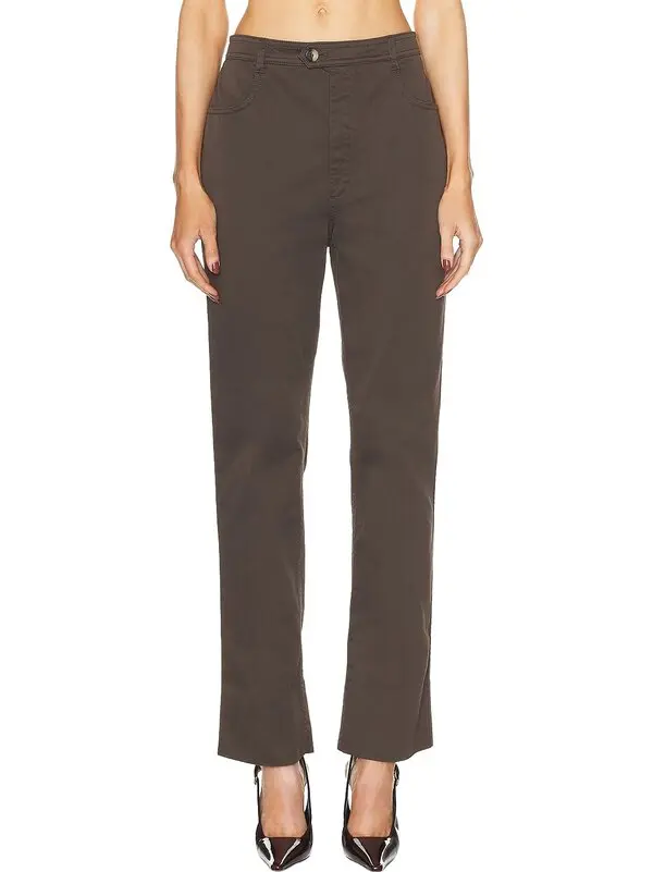 Saint Laurent Bootcut Pant - Dark Brown