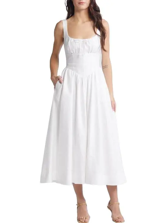 REFORMATION Balia Linen Sundress - White