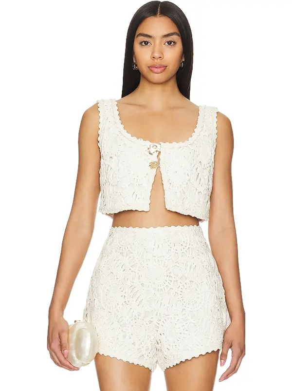 AMUR Aella Crop Top - Ivory