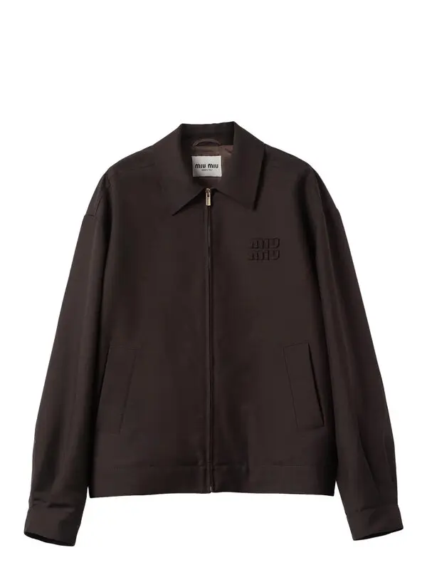Miu Miu Mohair Blouson Jacket - Ebony