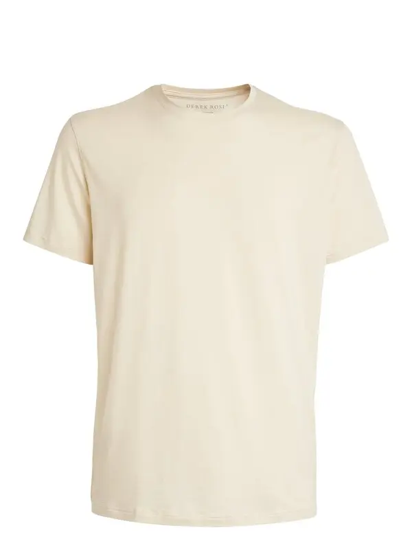 Derek Rose Stretch-modal Basel T-shirt - Beige