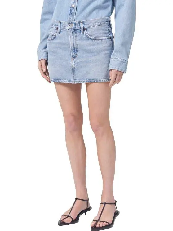 AGOLDE Alek Mini Denim Skirt - Force