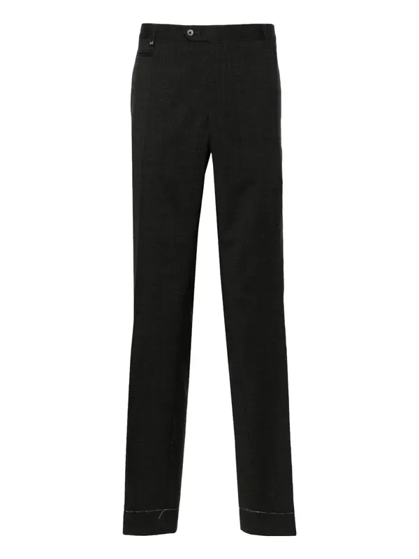 Corneliani Mid-rise Wool Trousers - Grey