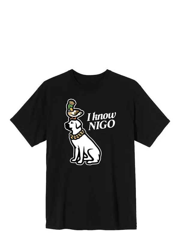 I KNOW NIGO Dog T-shirt - Black