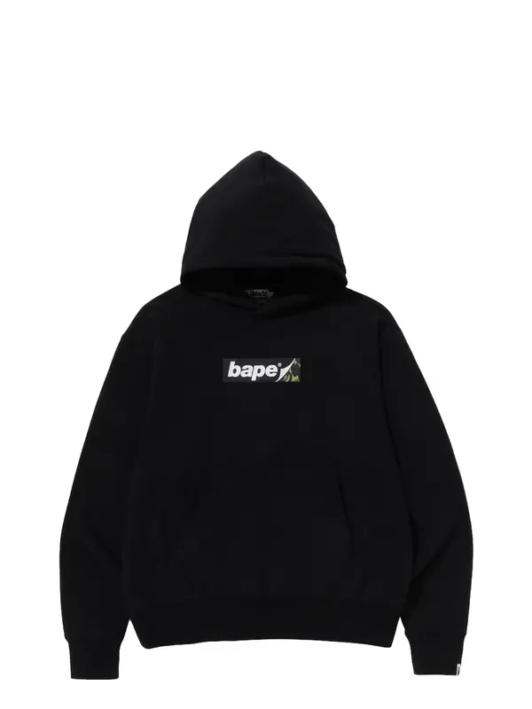 BAPE Smooth Logo Relaxed Fit Hoodie - Black