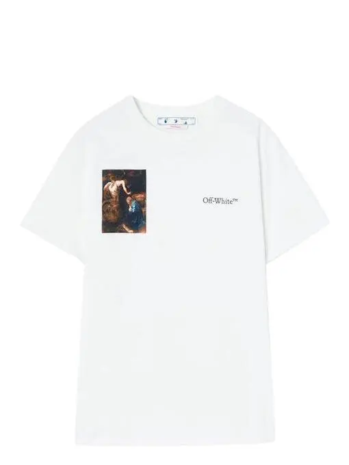 Off-White Off Caravaggio Lute Slim Short Sleeve T-shirt - White