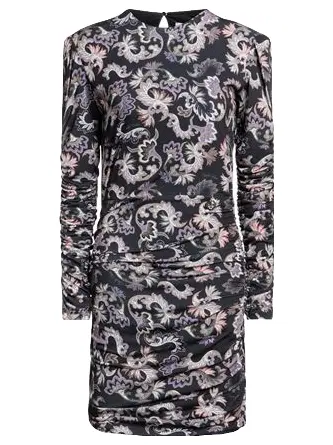 GAËLLE PARIS Floral Print Mini Dress - Black