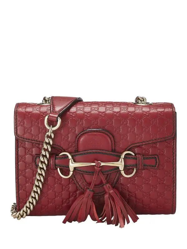 Gucci Emily Chain Crossbody Bag - Red
