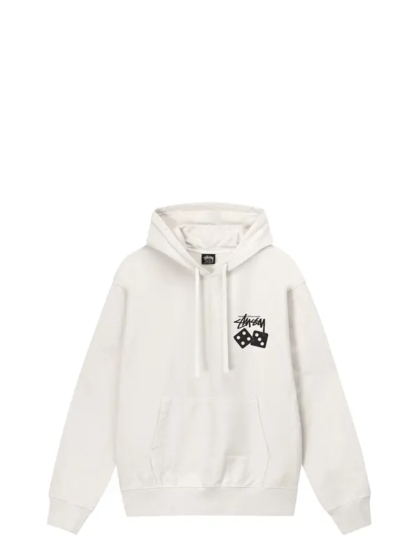 StÜssy Dice Pigment Dyed Hoodie - White