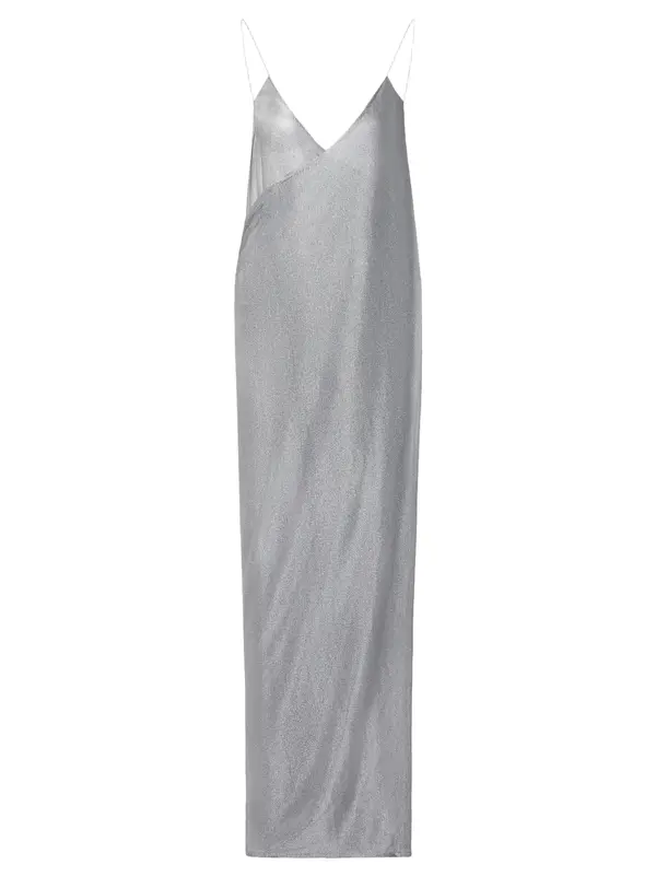 Magda Butrym Open-back Draped Maxi Dress - Silver