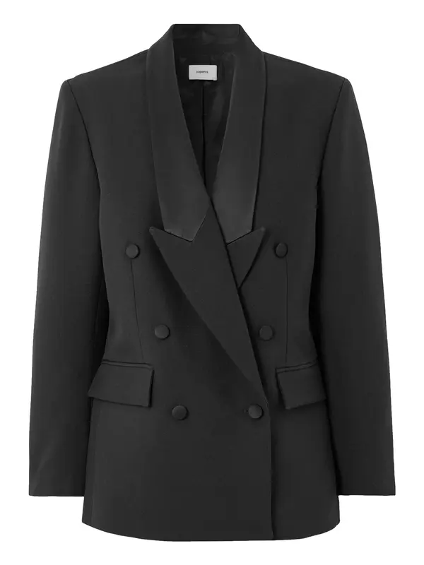 Coperni Double-breasted Twill Blazer - Black
