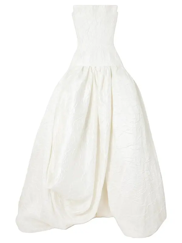 Maticevski Harlequin Strapless Gown - White