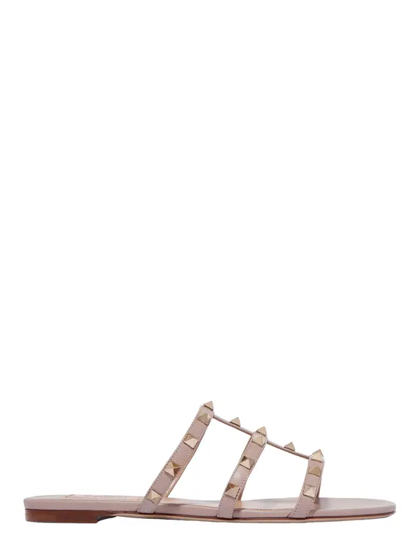 Valentino Garavani Rockstud Leather Sandals - Pink