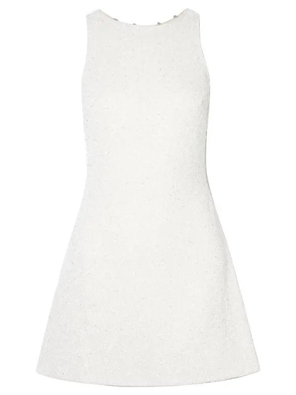 CLIO PEPPIATT Lille Bow-embellished Mini Dress - Ivory