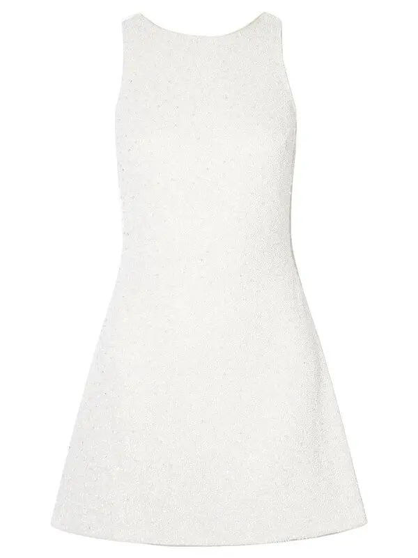 CLIO PEPPIATT Lille Bow-embellished Mini Dress - Neutrals
