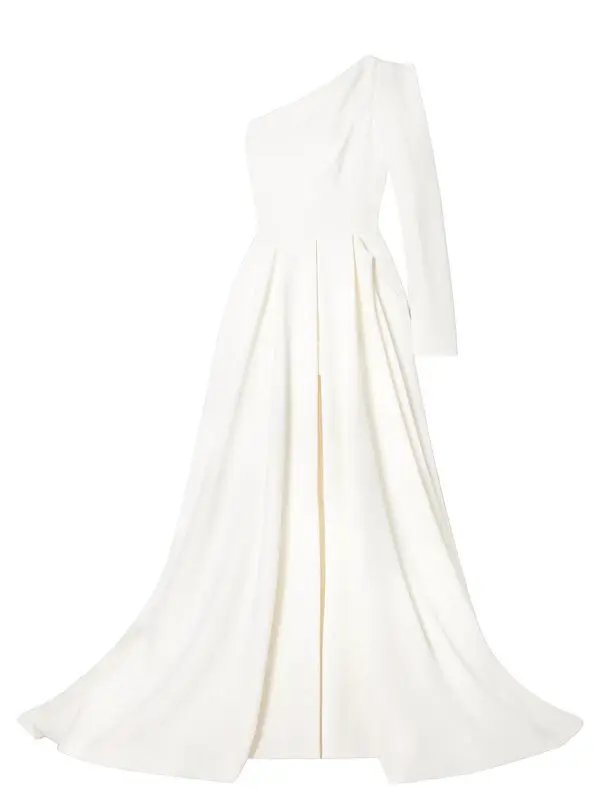 Maticevski Audacity One-sleeve Gown - White