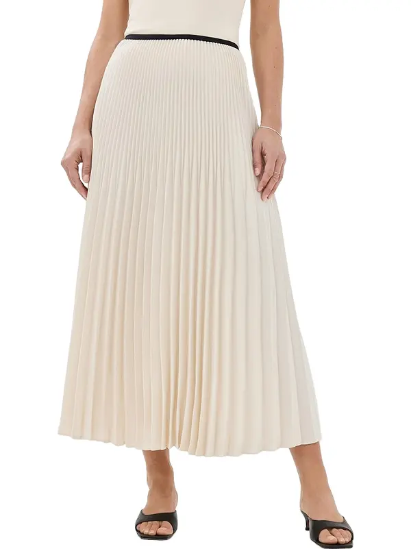 Jenni Kayne Pleated Midi Skirt - Ivory