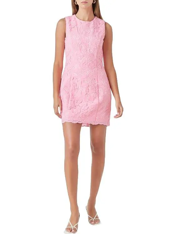 Endless Rose Sequin Lace Mini Dress - Pink