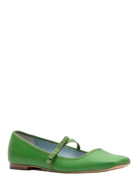 FRANCES VALENTINE Square-toe Mary Jane Flat - Green