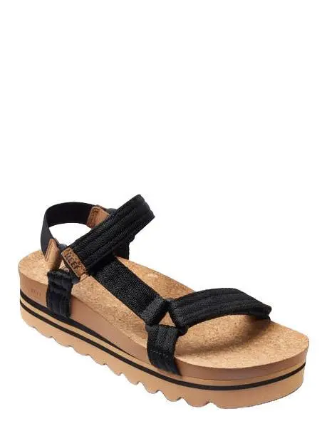 Reef Cushion Rem Hi Water Sandal - Black/ Tan