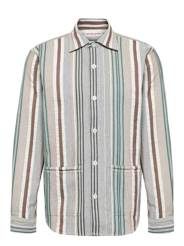 Orlebar Brown Barkley Striped Cotton Shirt - White