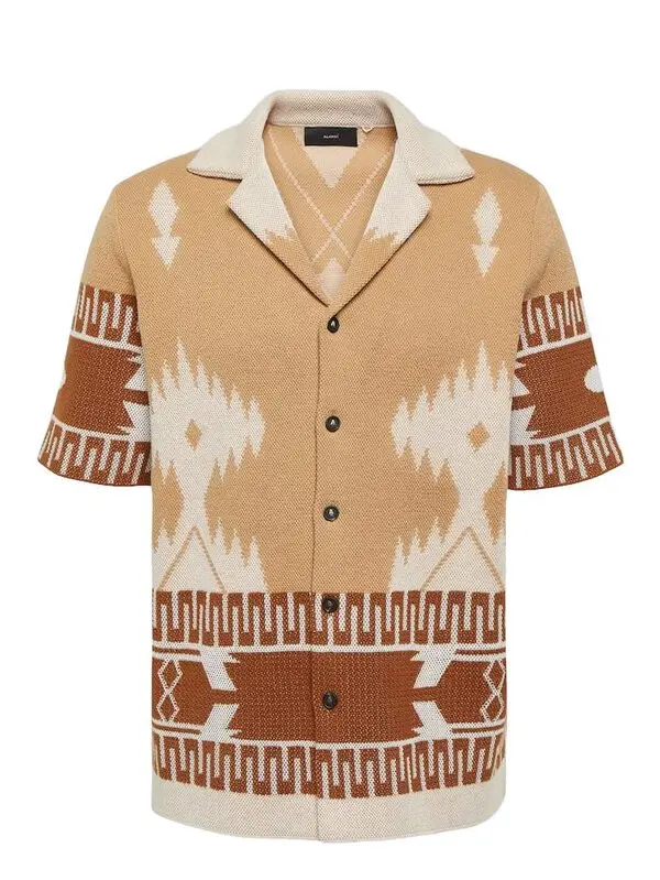 Alanui Icon Piquet Cotton Jacquard Shirt - Beige