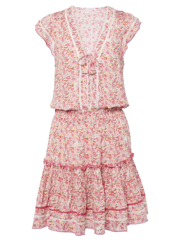 Poupette St Barth Anais Floral Minidress - Pink