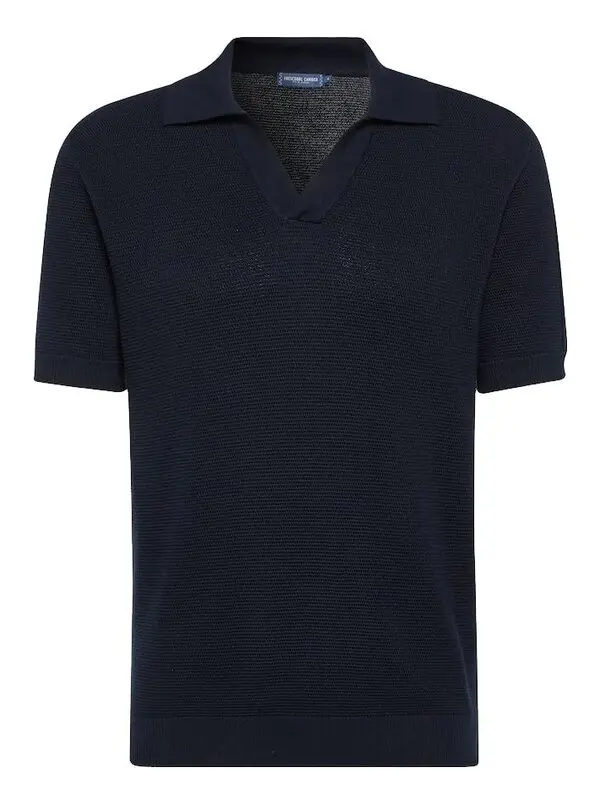 Frescobol Carioca Rino Cotton And Silk Polo Shirt - Blue
