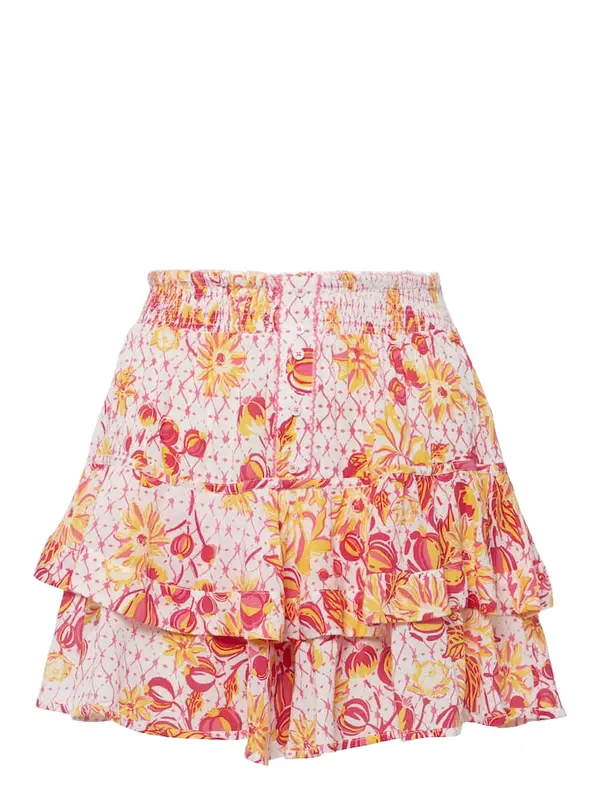 Poupette St Barth Culotte Ruffled Miniskirt - Pink