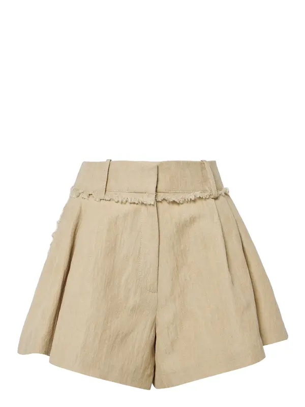 Rabanne Fringed High-rise Shorts - Beige