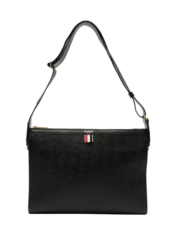 Thom Browne 4-bar Leather Crossbody Bag - Black